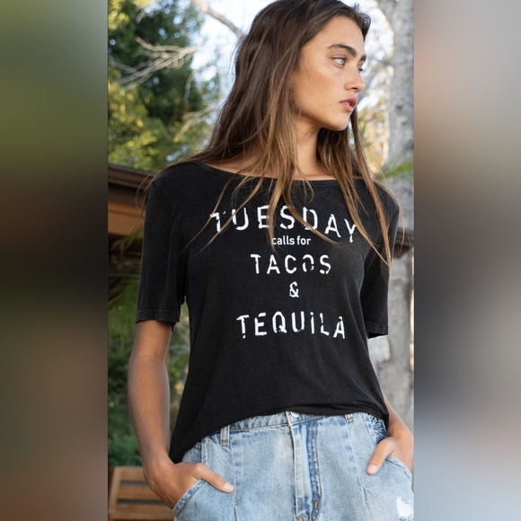 POL | Tops | New Pol Washed Black Teetuesday Tacos Tequilasm9 And Med2 ...